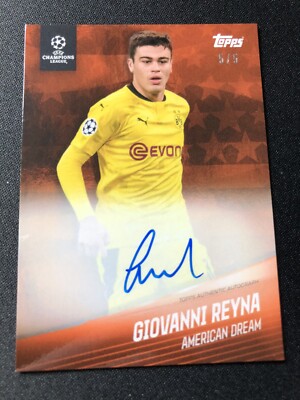 2021 Topps X American Dream Giovanni Reyna On Card Auto 5/5 1/1 BVB USA ...