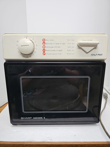 Sharp Half Pint Carousel II R-1m53 Compact Microwave Oven .5 CU FT 120v ...