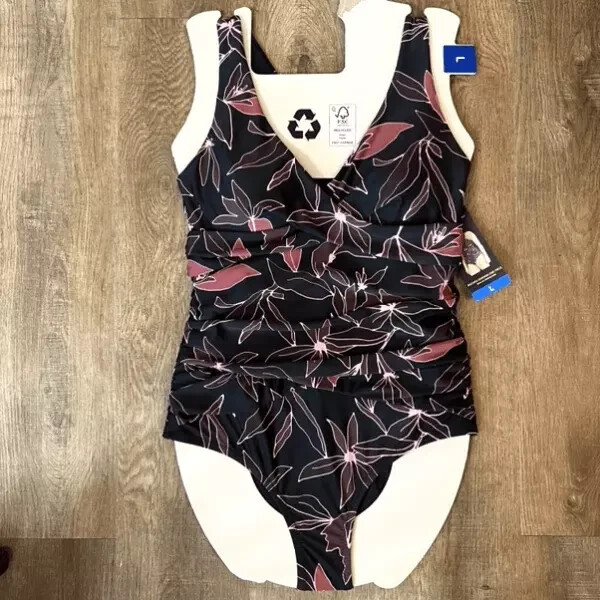 Eddie Bauer One Piece Swimsuit Women’s Ruched Shaping | K12 | eBay