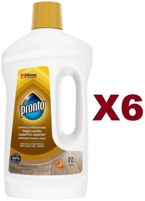 6 PZ PRONTO LEGNO PULITO DETERGENTE SUPERFICI OPACHE PULIZIA ...