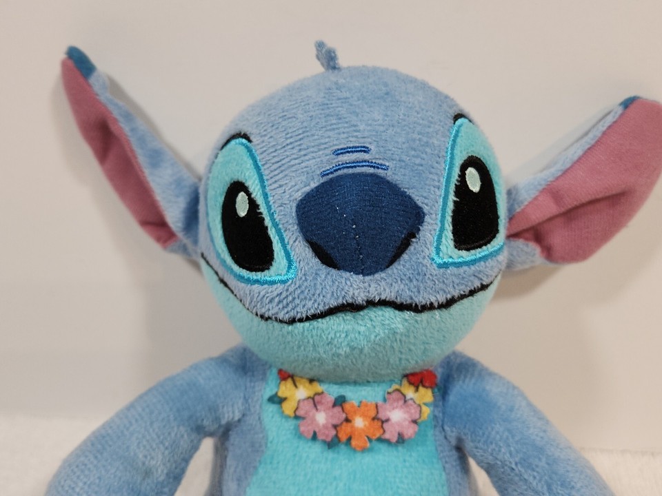 Lilo & Stitch Disney Stitch w/ Lei Hawaiian Flowers Stuffed Toy Plush 7 ...