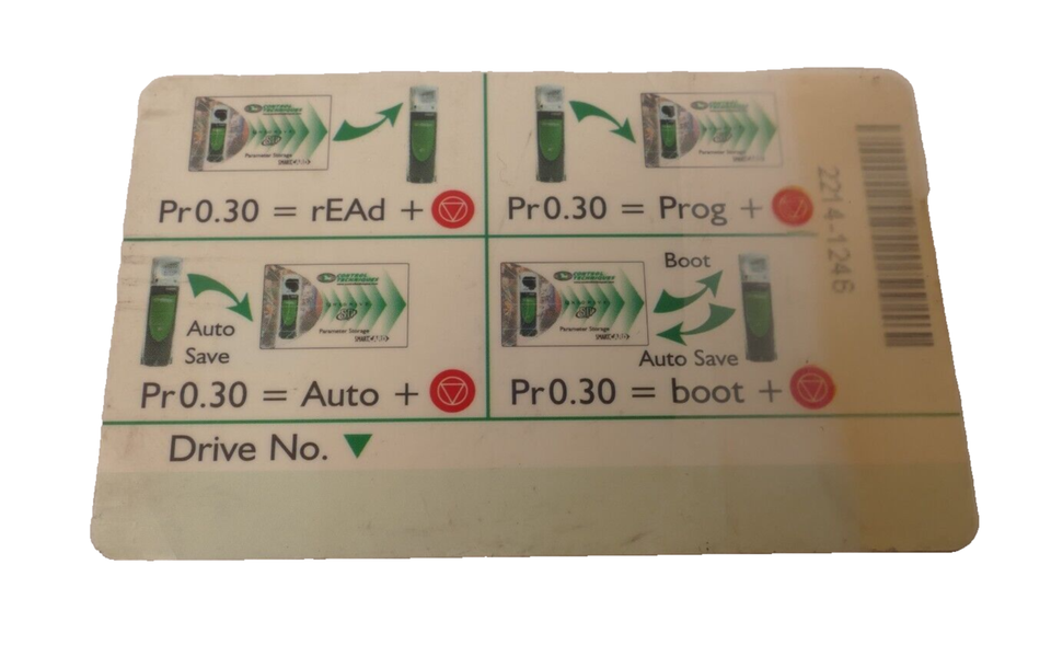 Control Techniques | Unidrive Parameter Storage Smart Card | 2214-1246 ...