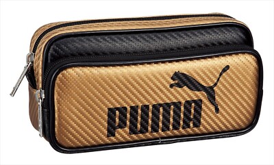 Puma Pencil Pouch Pen Case Large Capacity Stationery Kids Carbon Gold ...