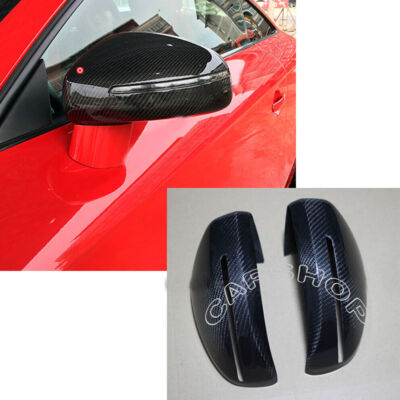 For Audi TT TTS R8 08-14 Real Carbon Fiber Side View Mirror Cover Cap ...