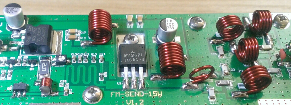 15W RF power amplifier FM Amplifier / FM radio module 87MHz-108MHz ...