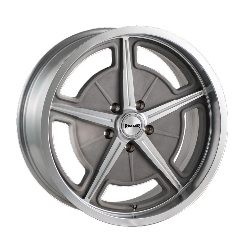 Ridler Wheels 605 18x8 +0 Matte As-Cast Machined 5x120.65 5x4.75 (QTY 1 ...