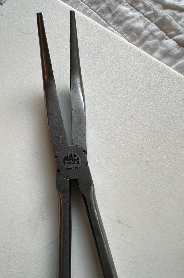 Mac Tools 11" Long Reach 45 degree Bent Nose Pliers Hand Tool USA Made P301733 | eBay