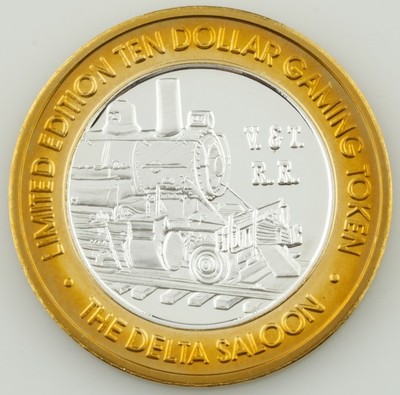 DELTA SALOON VIRGINIA CITY NV, $10 TEN DOLLAR GAMING TOKEN .999 FINE ...