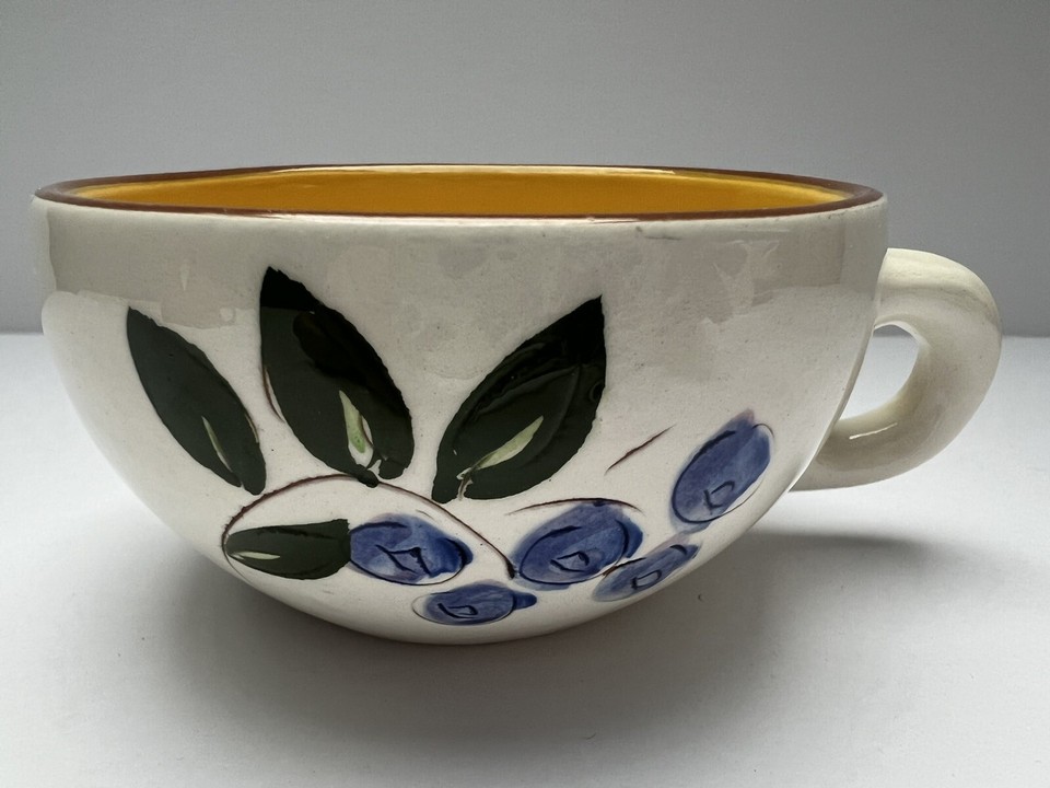 Stangl Pottery Blueberry Mug USA Folk Art Earthenware Hand Painted ...