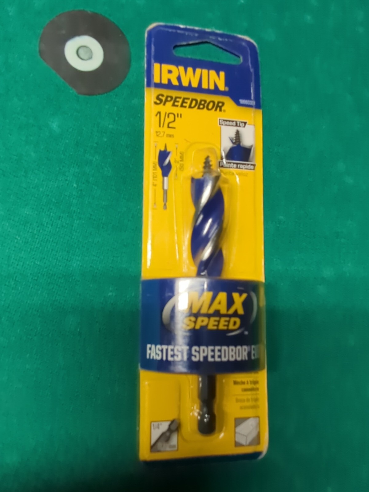 IRWIN 1866033 Speedbor "MAX SPEED" Wood Boring Bit 1/2"x4" w/Hex Shank ...