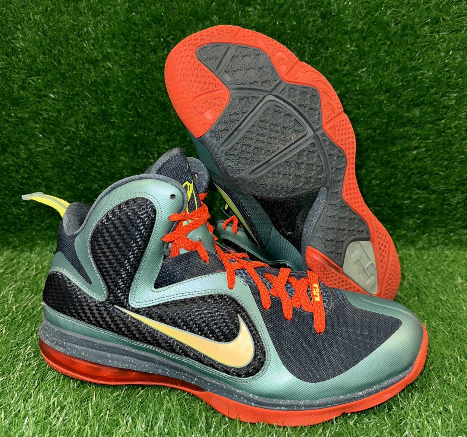 Nike Lebron James 9 IX Cannon Basketball Blue Orange … - Gem
