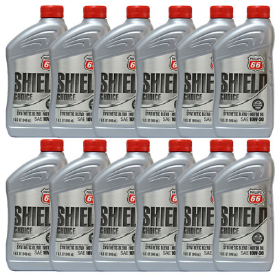 Phillips 66 Shield Defense Synthetic Blend 10W30 Motor Oil 12 Quarts In ...