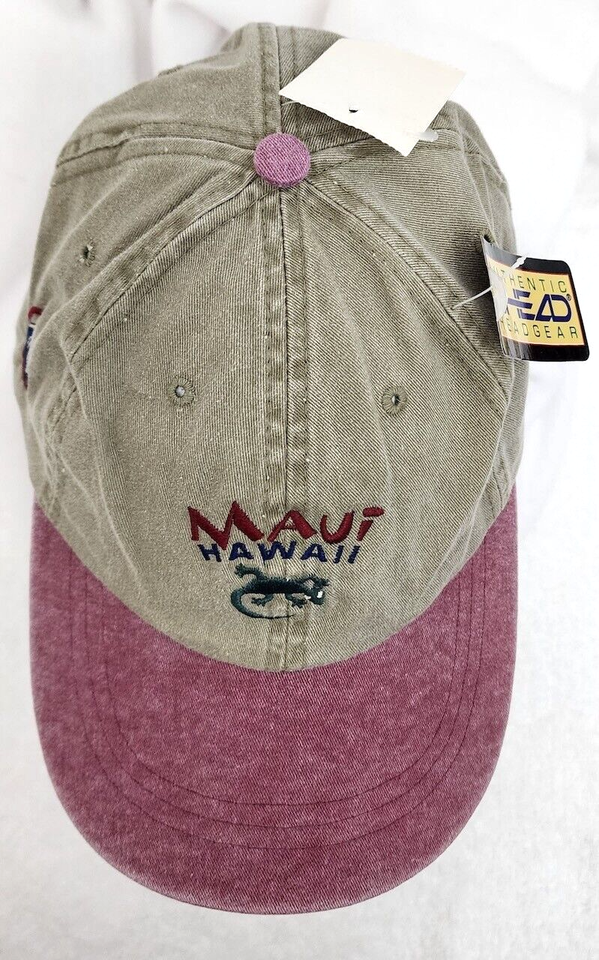 VINTAGE Maui Hawaii Hat Cap Leather Strap Back Ahead Headgear NWT | eBay