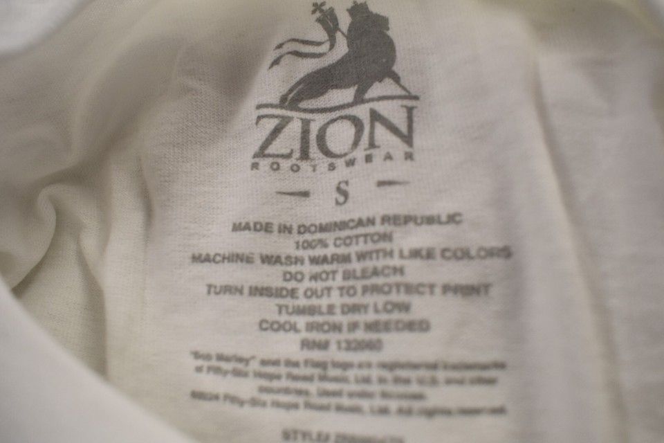 Zion Rootswear Mens Bob Marley Roots, Rock, Reggae White Shirt New S ...
