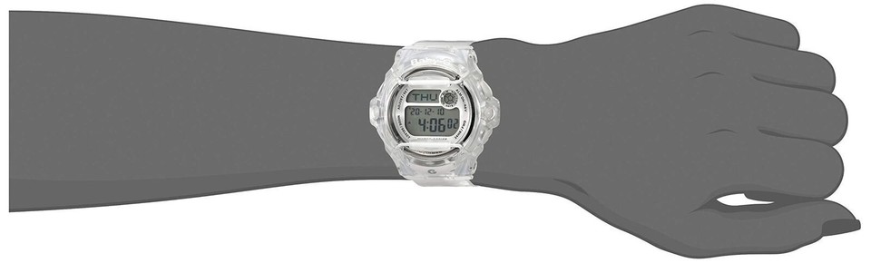 Casio Women's Baby G Quartz Watch with Resin Strap, Clear, 23.4 (Model ...
