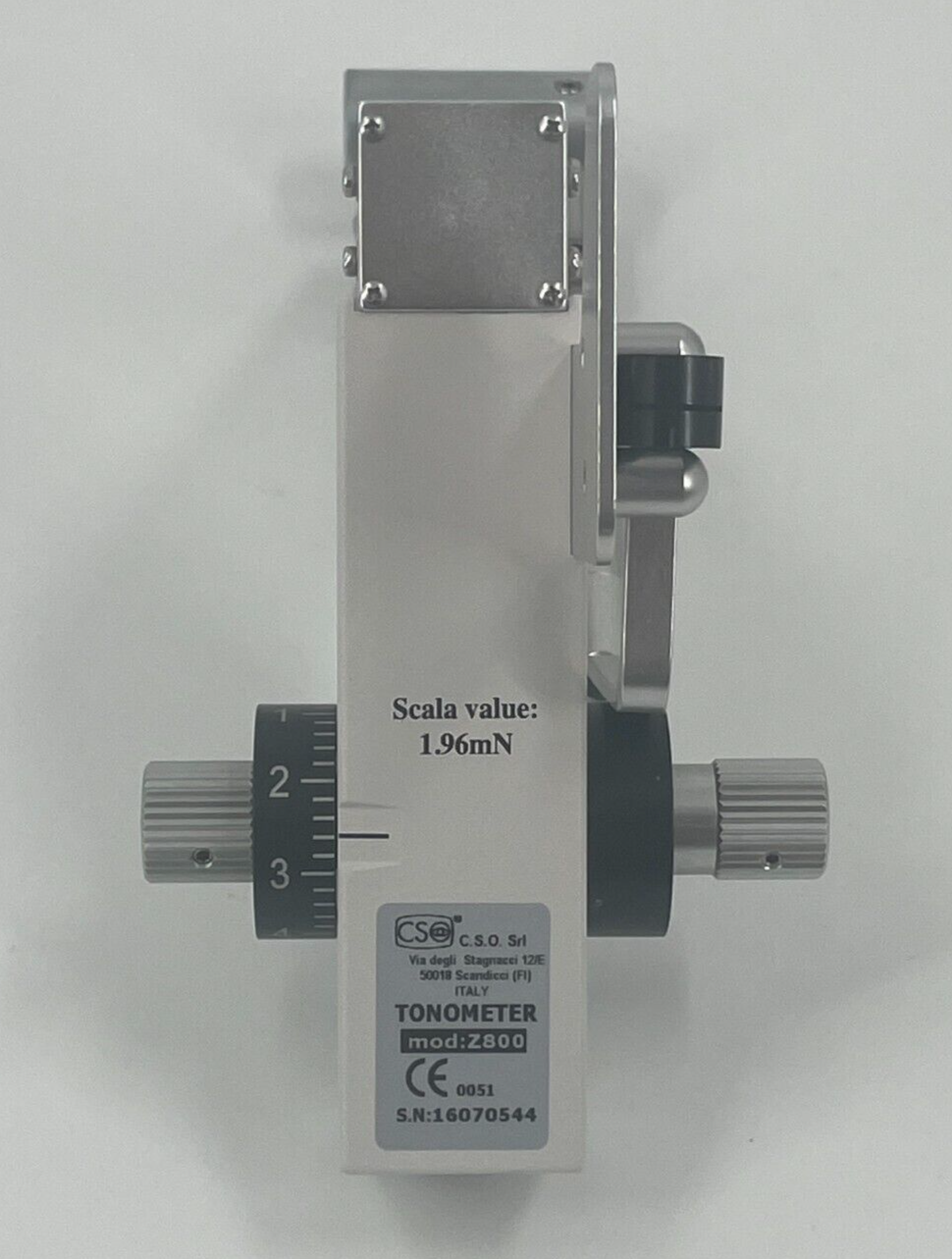 CSO Model Z800 Z Type Contact Applanation Tonometer - Slit Lamp Haag ...