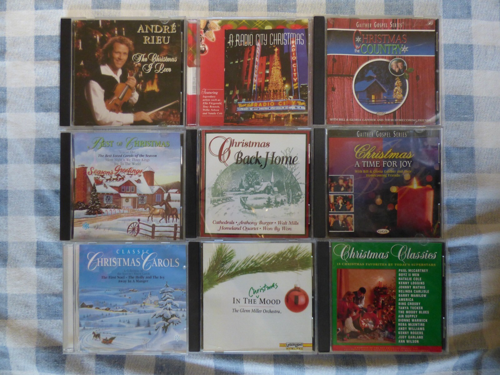 Christmas Holiday Music CD Lot Of 9 Classics Carols Gaither Rieu Radio ...