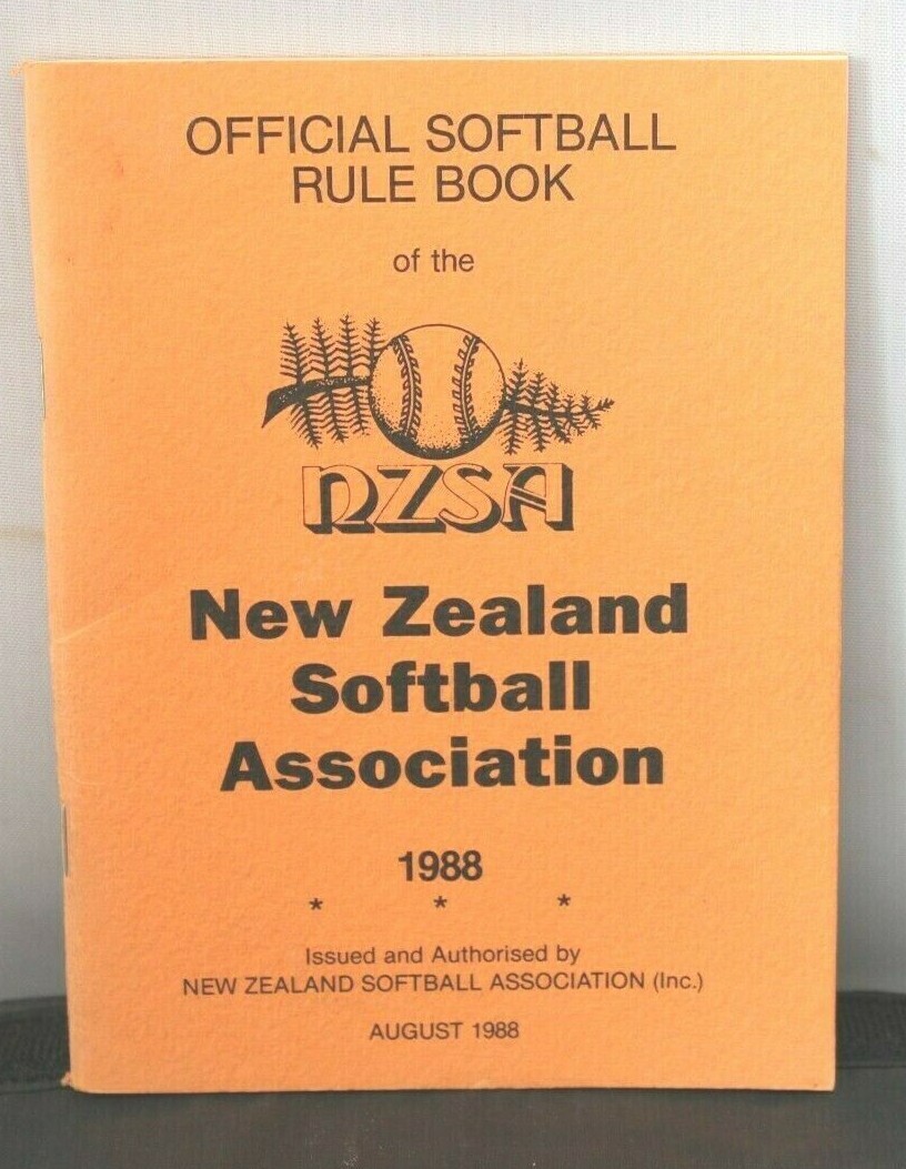 New Zealand Softball Association Official Softball Rule Book 1988 | eBay
