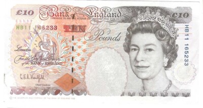 Queen Elizabeth & Charles Dickens 10£ banknote | eBay