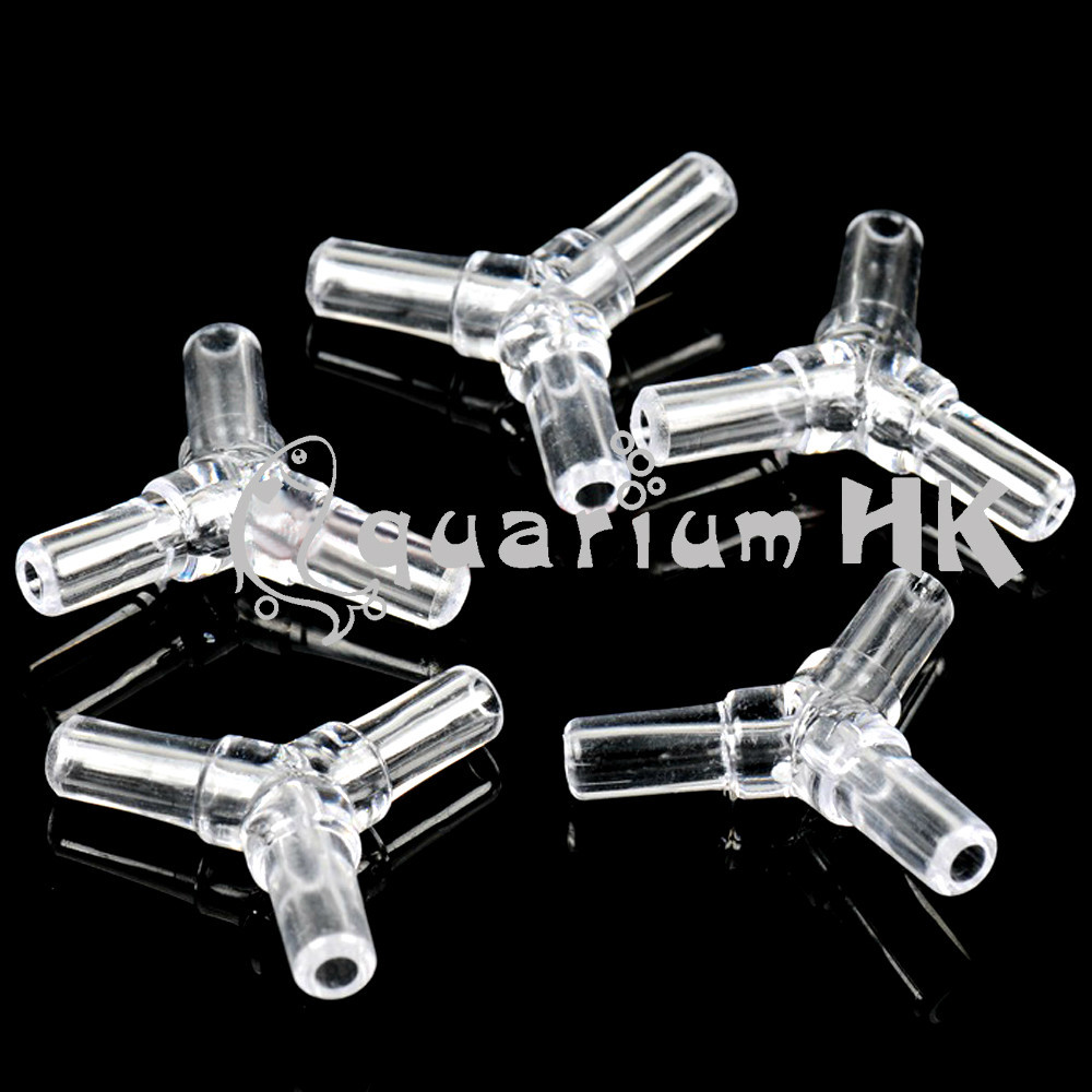 Y-JOINT T piece plastic tubing 3 way connector pipe aquarium fish tank ...