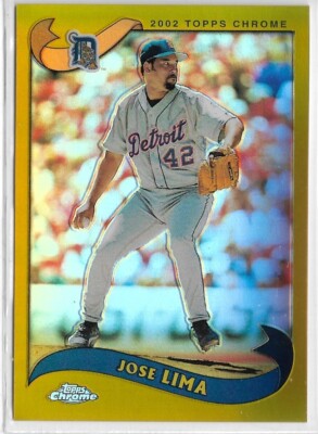 2002 Topps Chrome Jose Lima Gold Refractor Card #452 Detroit Tigers | eBay