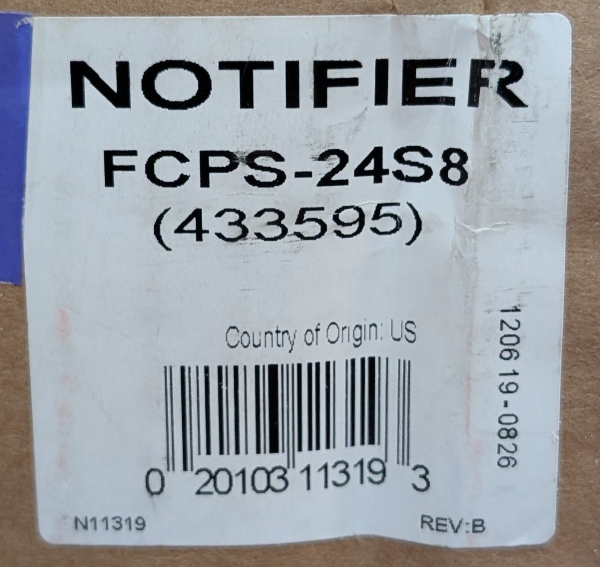 Notifier FCPS-24S8 Power Supply Assembly - SAME DAY SHIPPING ...