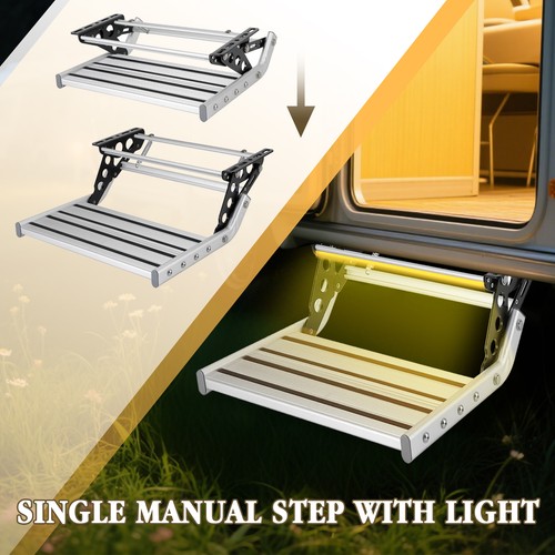 Aluminum Manual Pull Out Drop Down Folding Step Motorhome RV Campervan ...
