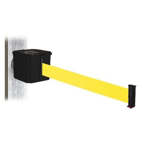 RETRACTA-BELT WH412SB15-YW-MM Belt Barrier,Blk,Magnet,Ylw Belt,15ft. L ...