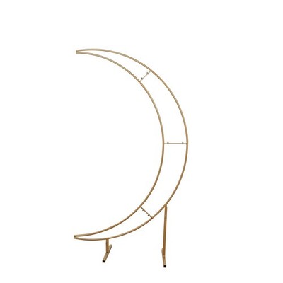 4 ft Gold Metal Half Crescent Moon Wedding Arch Flower Stand ...