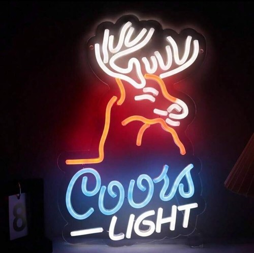 Alcohol Drink Coors Beer Neon Sign LED Light Up Sports Bar Mancave ...
