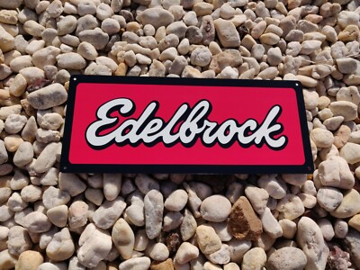Edelbrock advertising metal sign Garage Shop Mancave New 5x12" 50146 | eBay
