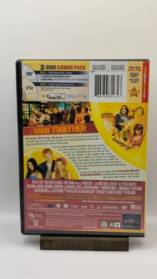 Lemonade Mouth (DVD, 2011, 2-Disc Set, Includes Digital Copy ...