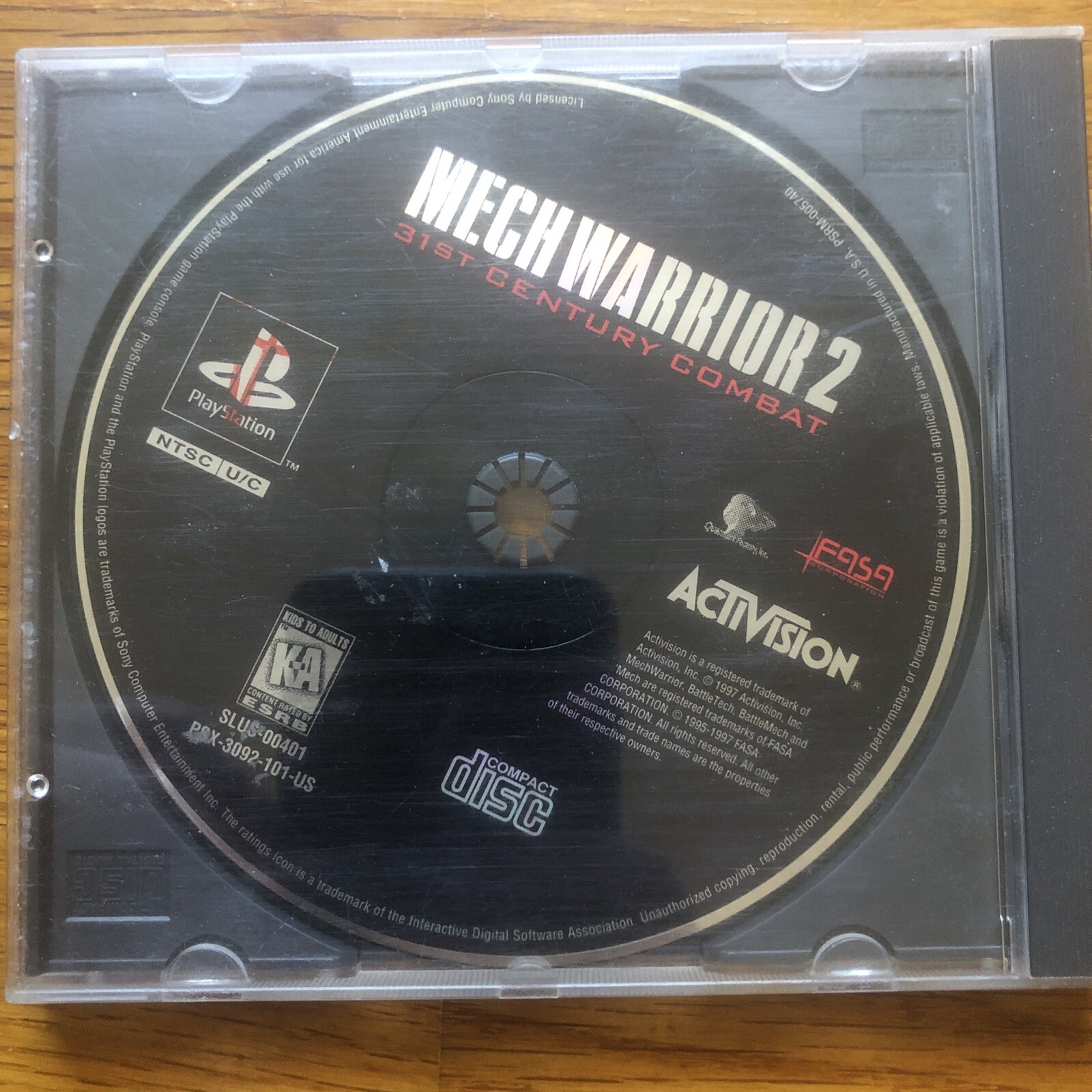 MechWarrior 2 (Sony PlayStation 1, 1996) Great Condition, Disc Only ...