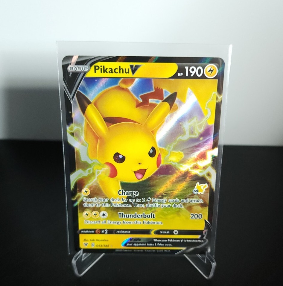 Pokemon TCG Pikachu V 043/185 Battle Academy Stamp Ultra Rare NM/M | eBay