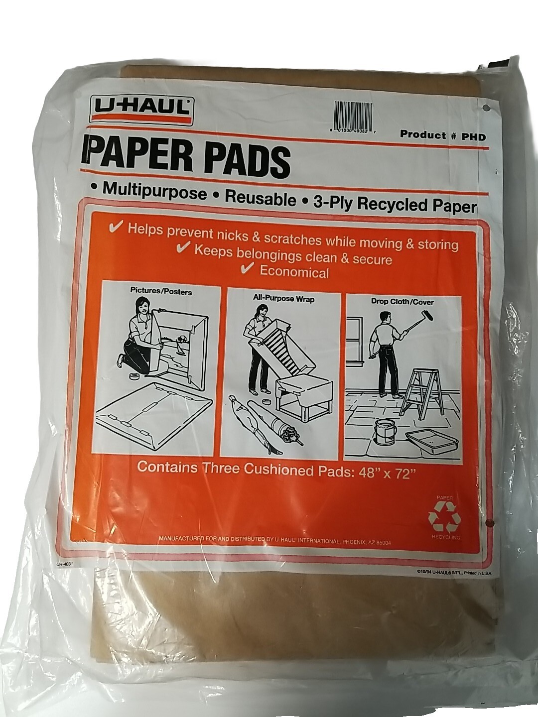 U-Haul Moving Paper Pads Moving & Storage Protection Kraft Paper - Pack ...