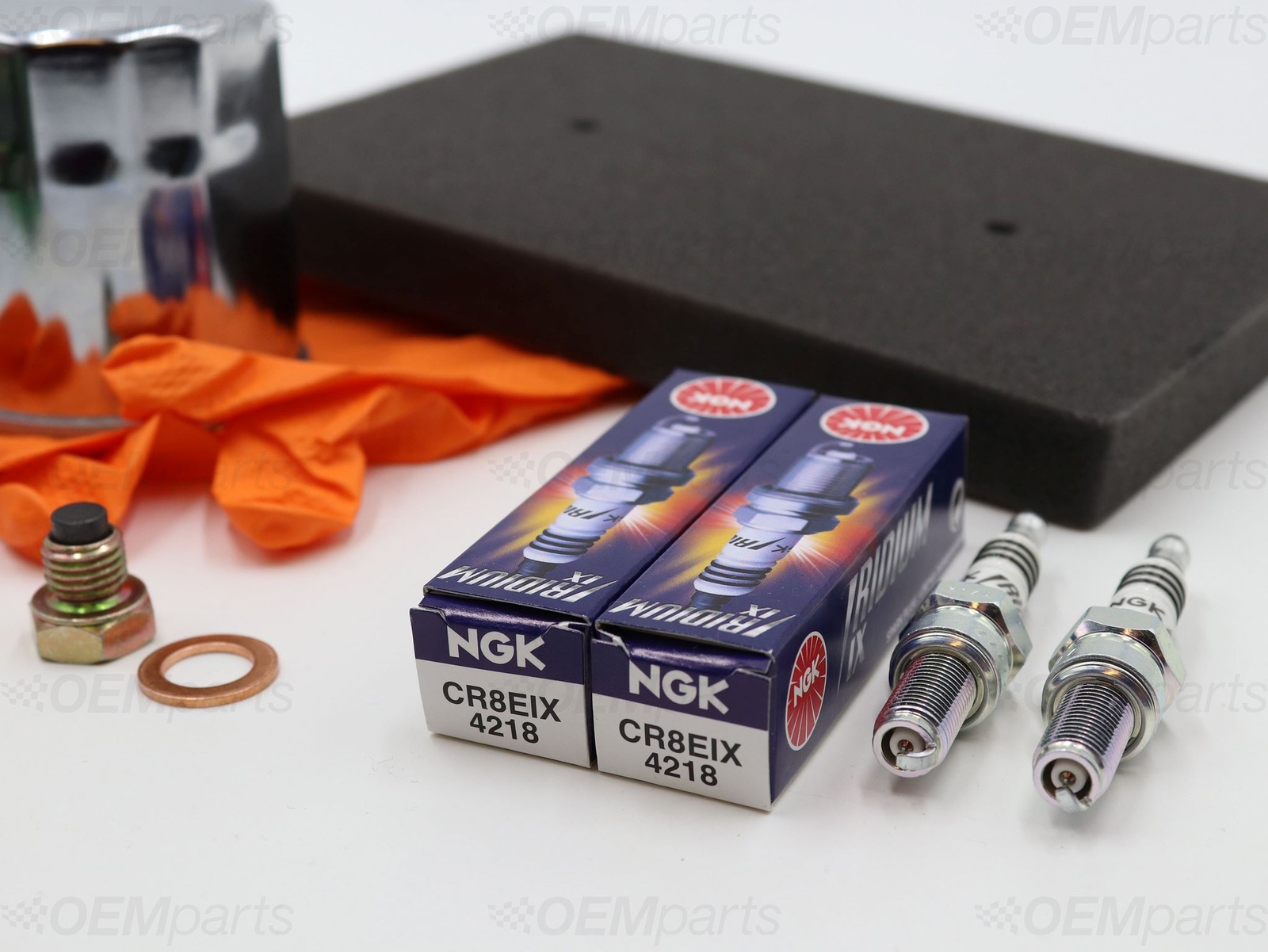 Air / Chrome Oil Filter, Iridium Spark, Drain Plug KAWASAKI NINJA 300 ...