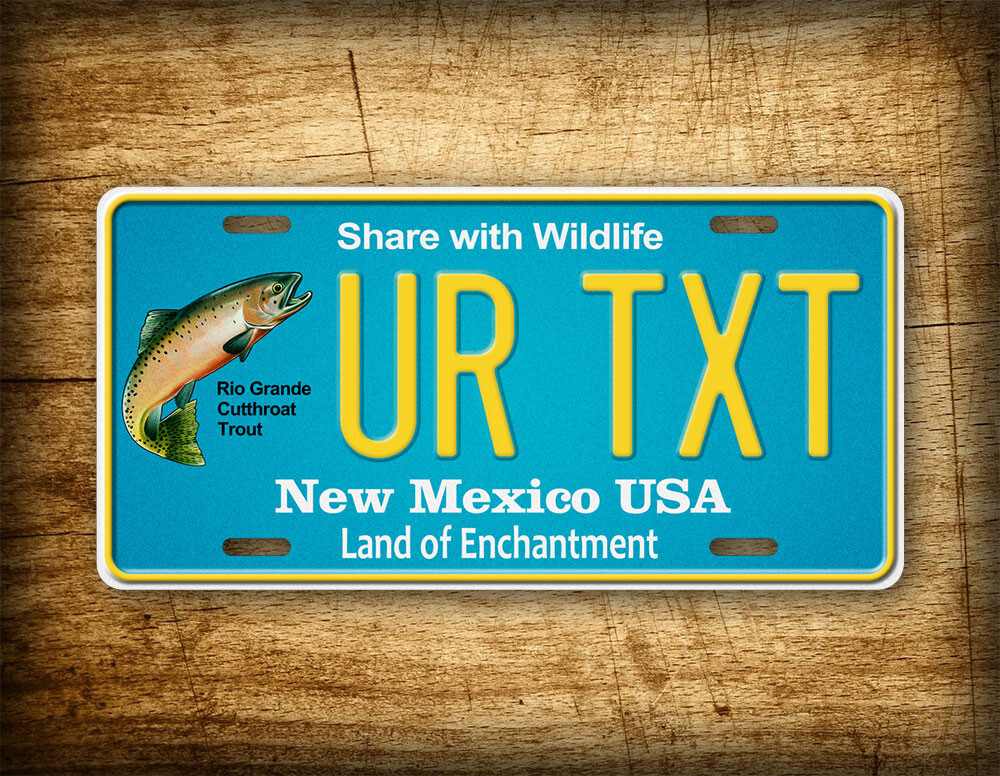 Personalized New Mexico Share With Wildlife License Plate ANY TEXT 6x12 ...