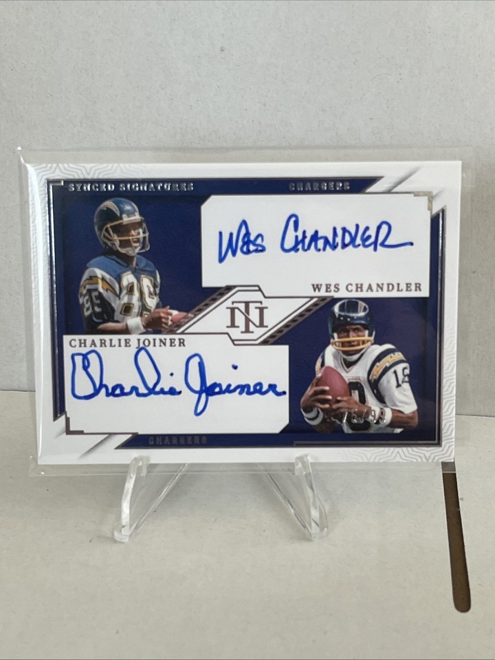 2023 National Treasures Wes Chandler Charlie Joiner Dual On Card Auto ...