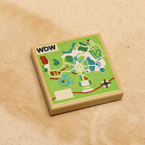 Custom WDW Map (2x2 Tile) made using LEGO part | eBay
