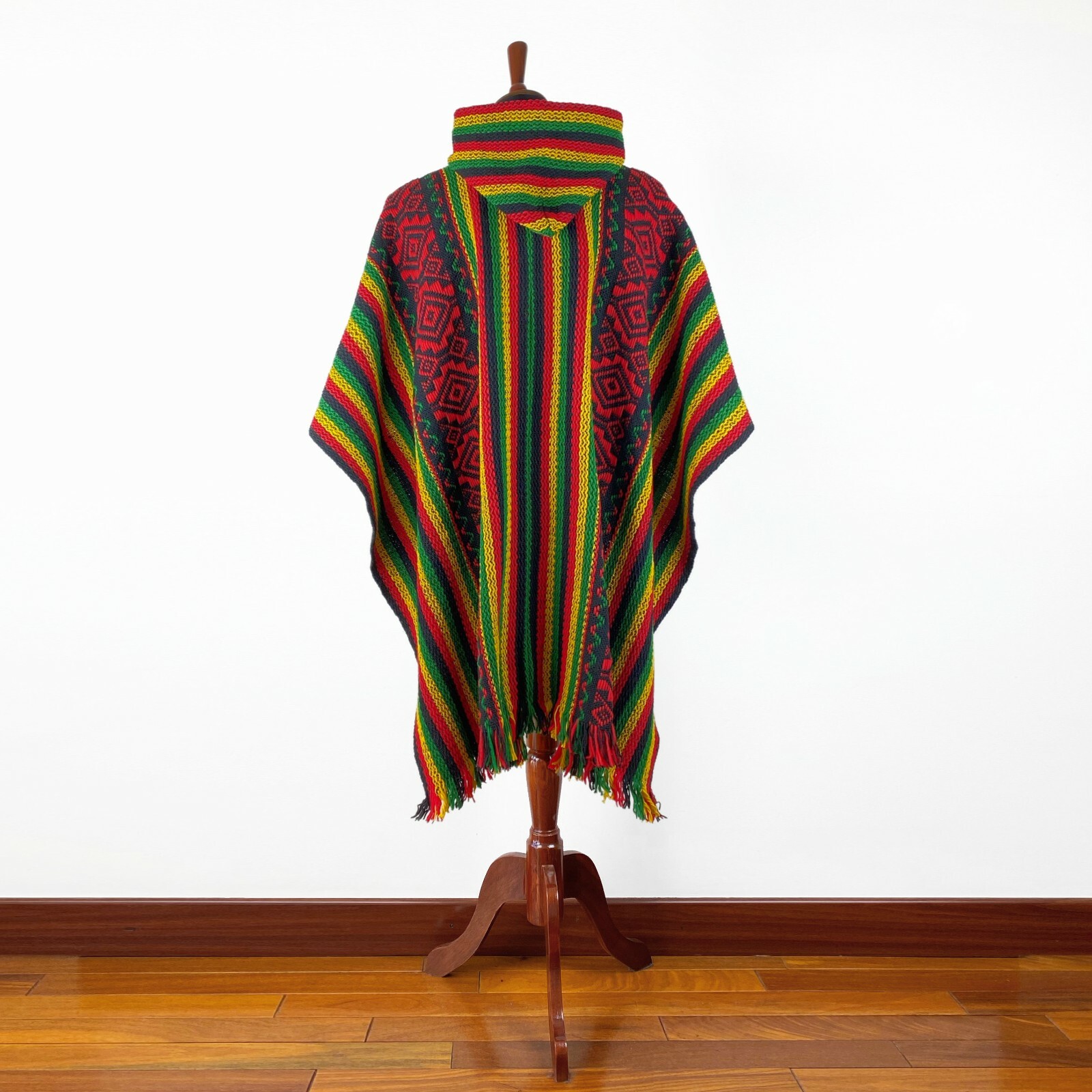 Llama Wool Mens Unisex South American Poncho Cape Coat Jacket rasta ...