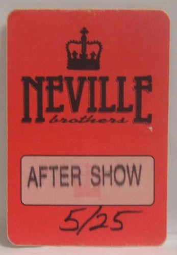 THE NEVILLE BROTHERS - ORIGINAL CLOTH CONCERT TOUR BACKSTAGE PASS ...
