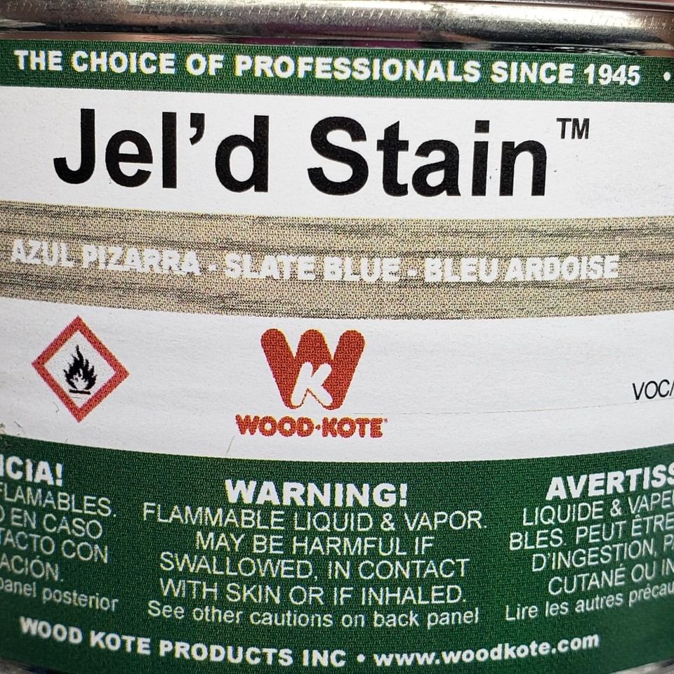 WOOD KOTE Jel'd Stain Wood Stain (Slate Blue) 12 oz | eBay