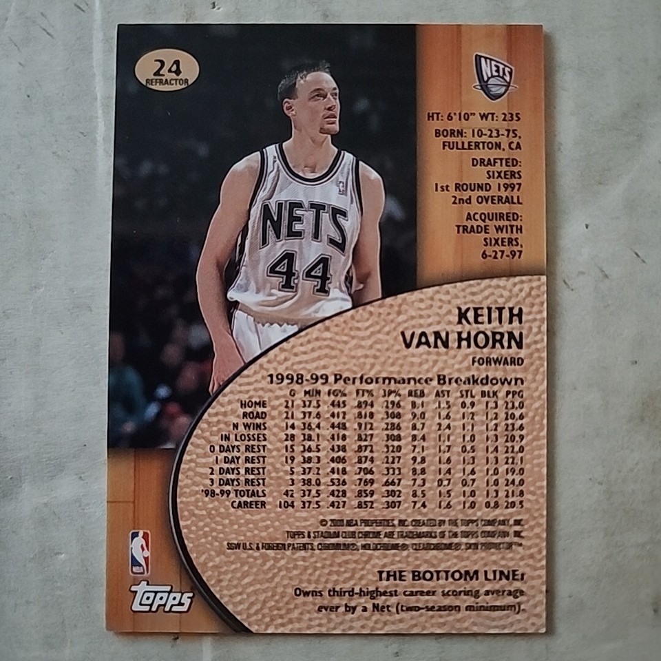 1999 Stadium Club Chrome Previews Refractors#SCC8 Keith Van Horn - NJ ...