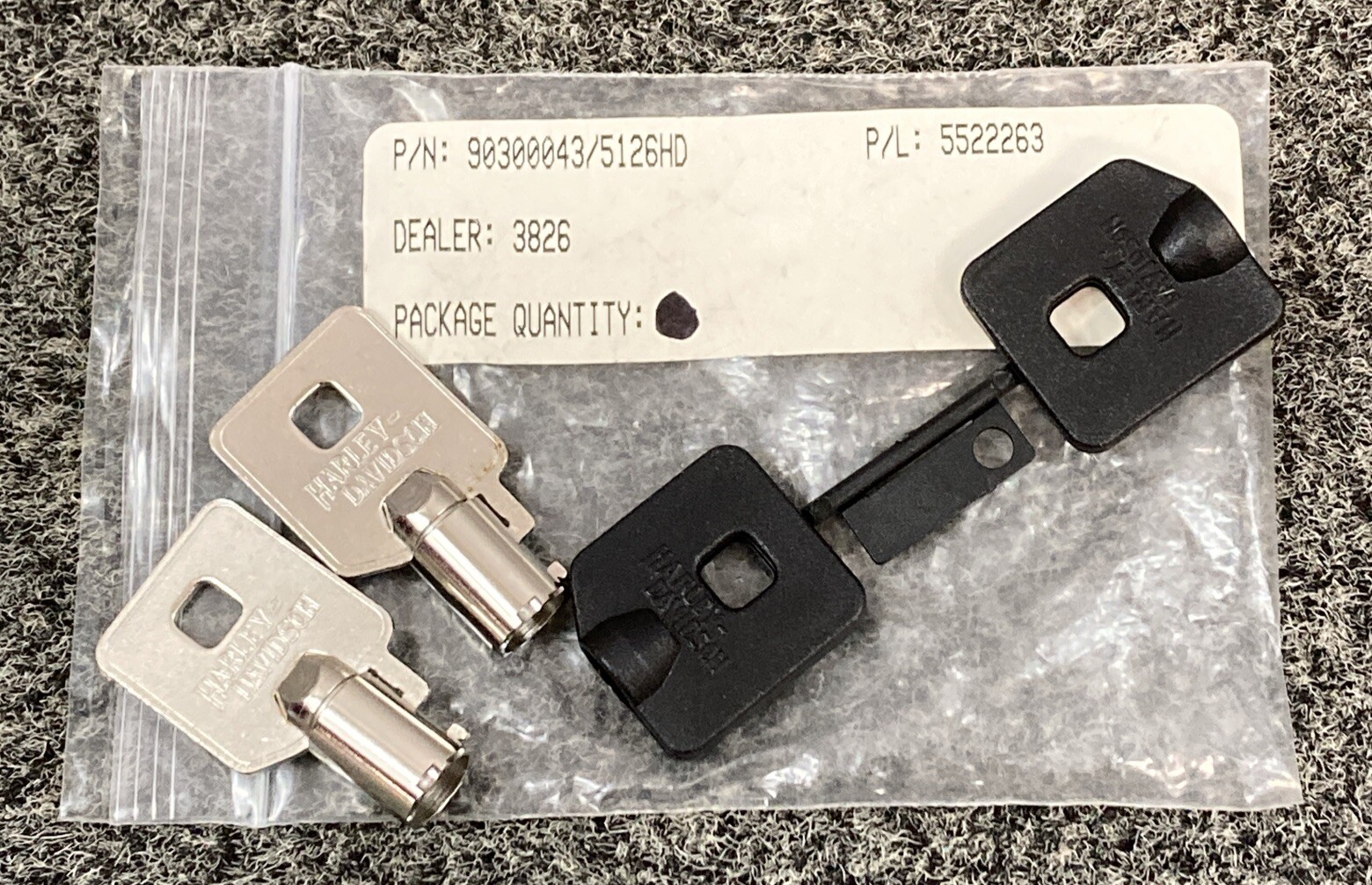 NEW REPLACES HARLEY DAVIDSON 90300043/5126HD KEY SET | eBay