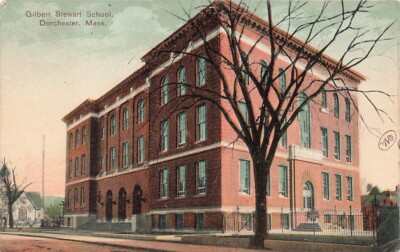 Postcard Gilbert Stewart School Dorchester Massachusetts | eBay