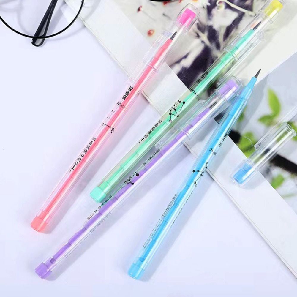 36 pcs Pop Up HB Pencils Multicolor Stackable Pencils Translucent ...