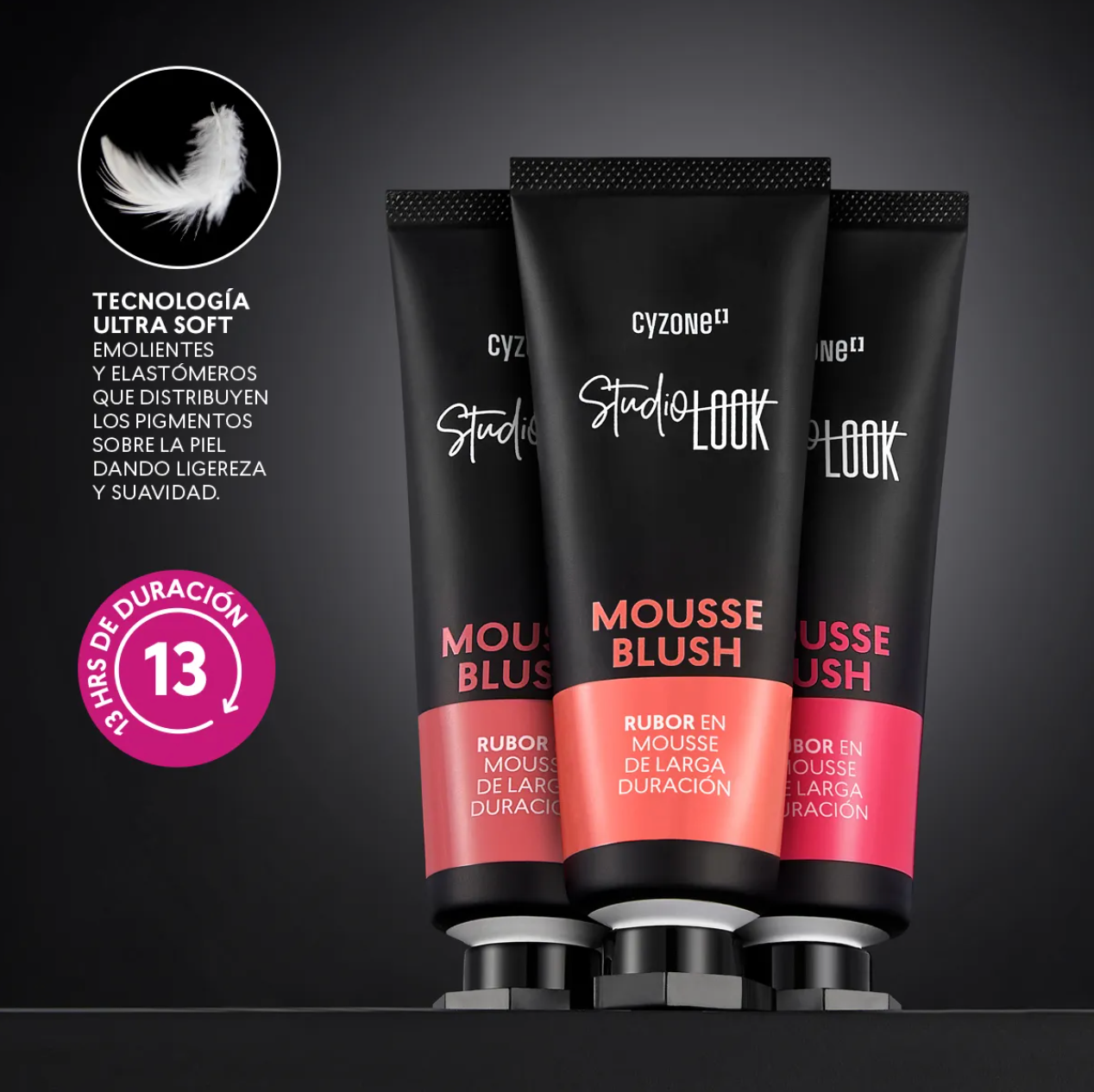 Cyzone Studio Look MOUSSE BLUSH Suave Natural Luminoso Larga Duración ...