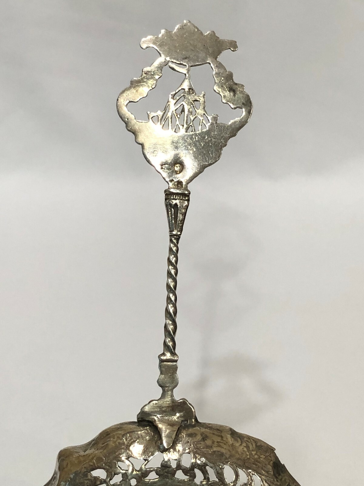 Antique Neresheimer Hanau Sterling Silver Ornate Figural Sifter Spoon ...