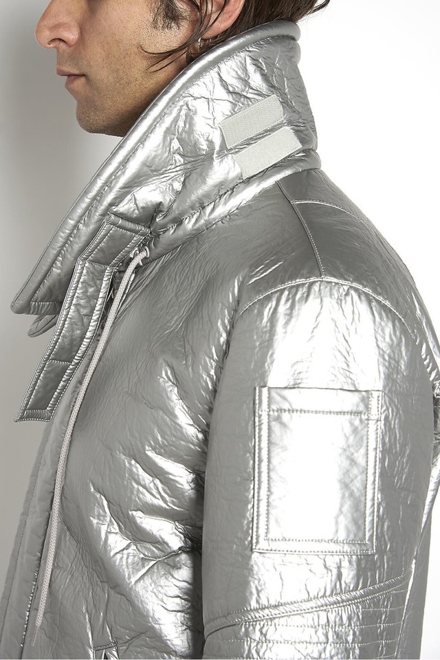 HELMUT LANG Astro Moto Silver Jacket Size S H07RM401 | eBay