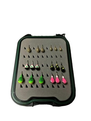 18 Tungsten Ice Jig Assortment With Waterproof Double Sided Case | eBay